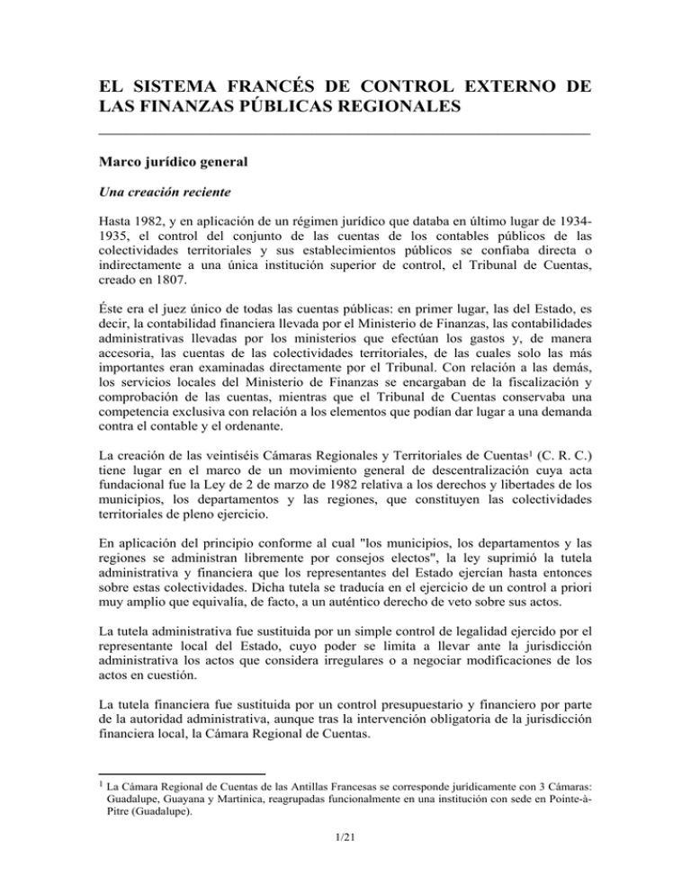EL SISTEMA FRANCÉS DE CONTROL EXTERNO DE LAS