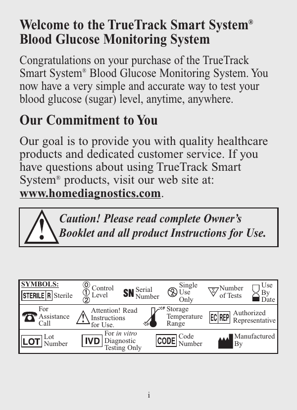 Welcome to the TrueTrack Smart System® Blood Glucose