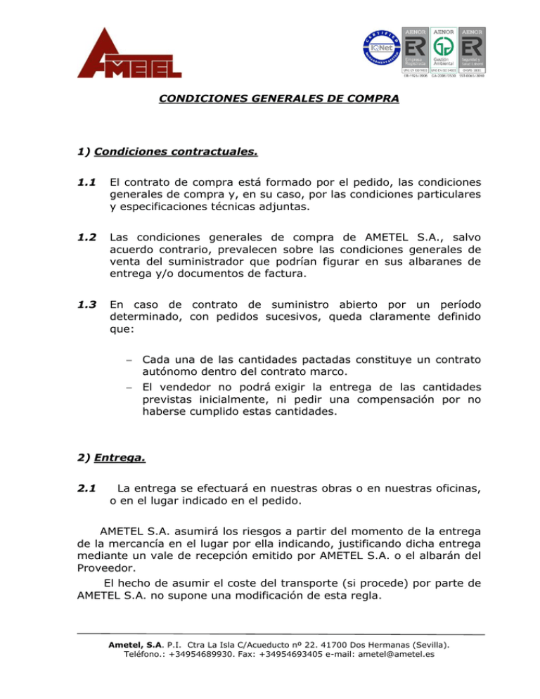 Condiciones Generales de Compras