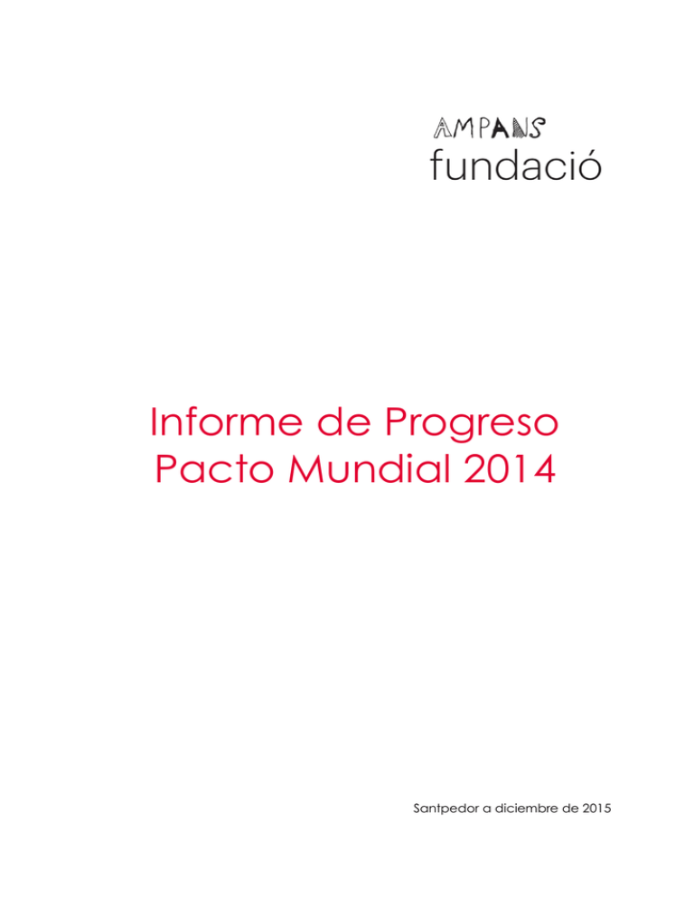 Informe de Progreso Pacto Mundial 2014