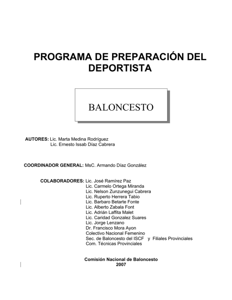 programa de preparación del deportista