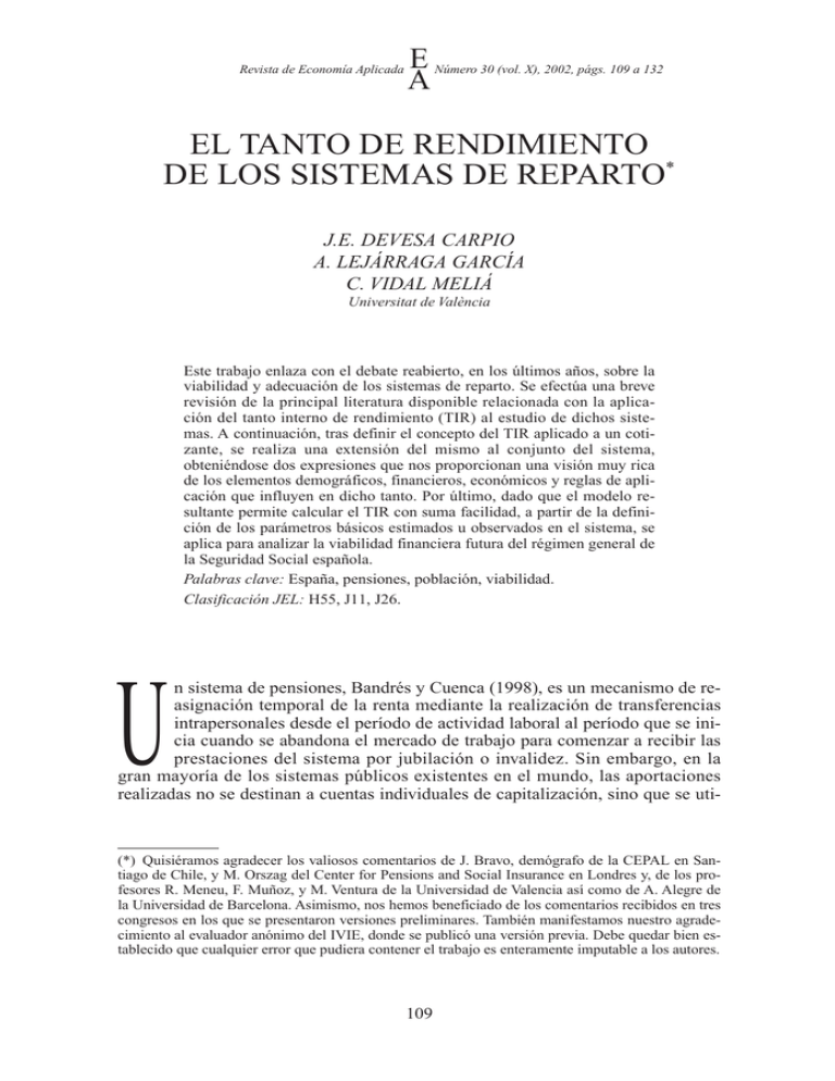 el tanto de rendimiento de los sistemas de reparto