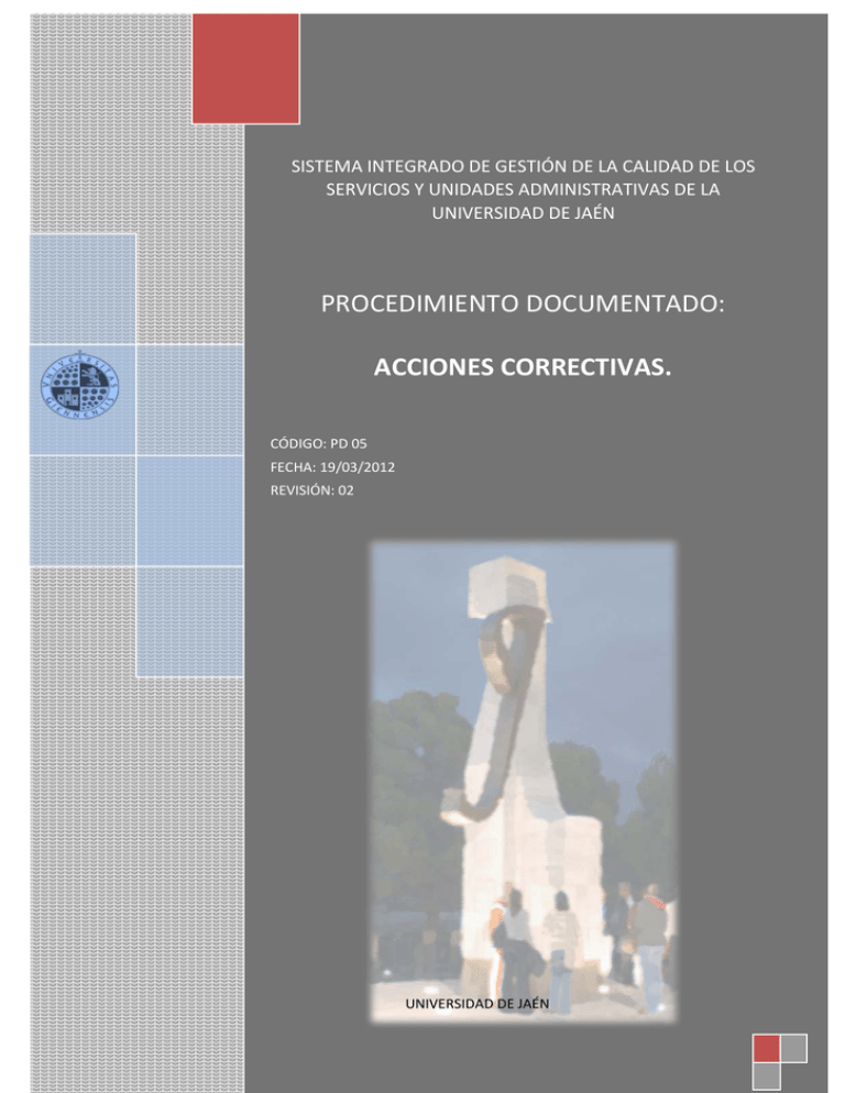 procedimiento documentado: acciones correctivas.