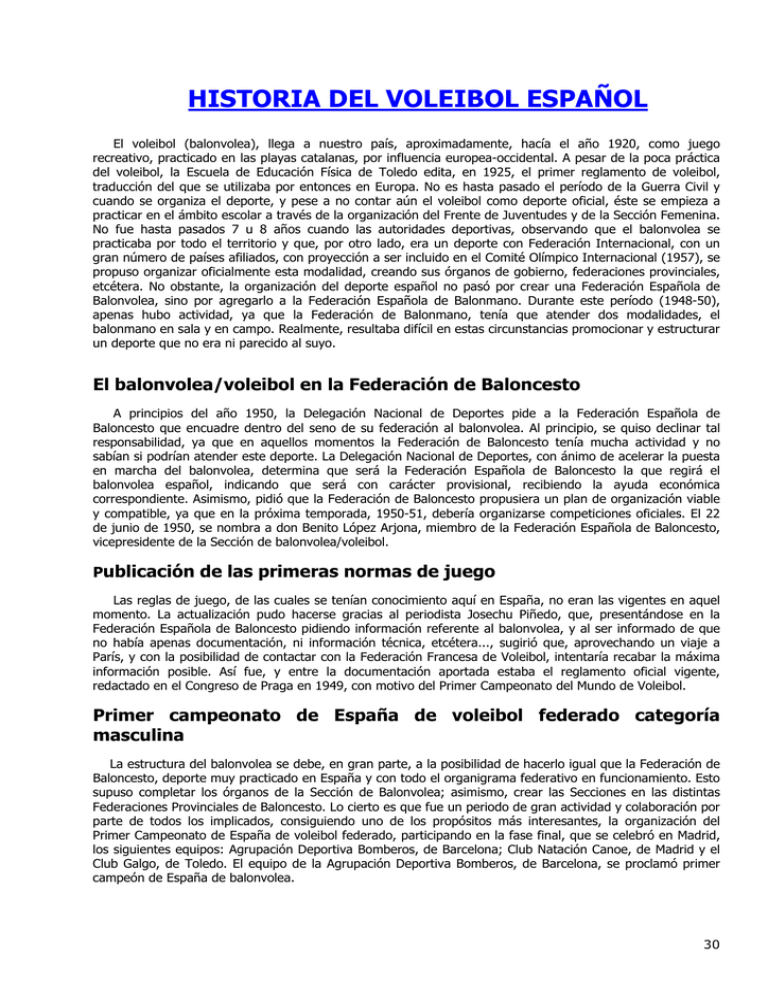 historia del voleibol español