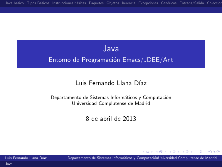 Java - Entorno de Programación Emacs/JDEE/Ant