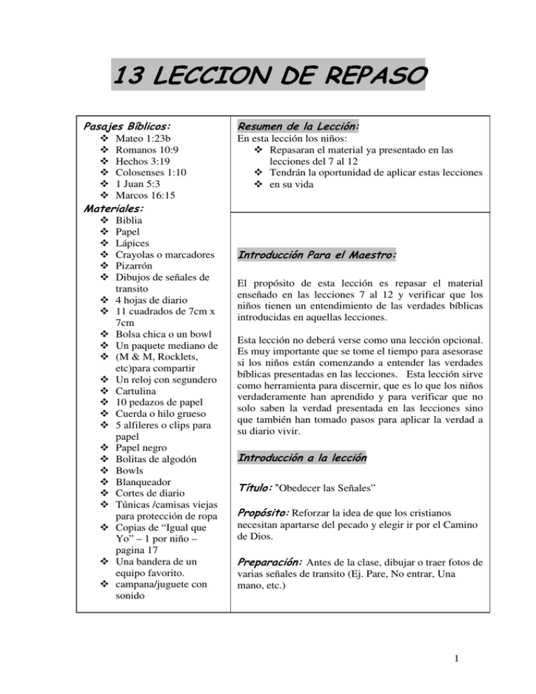 13 leccion de repaso