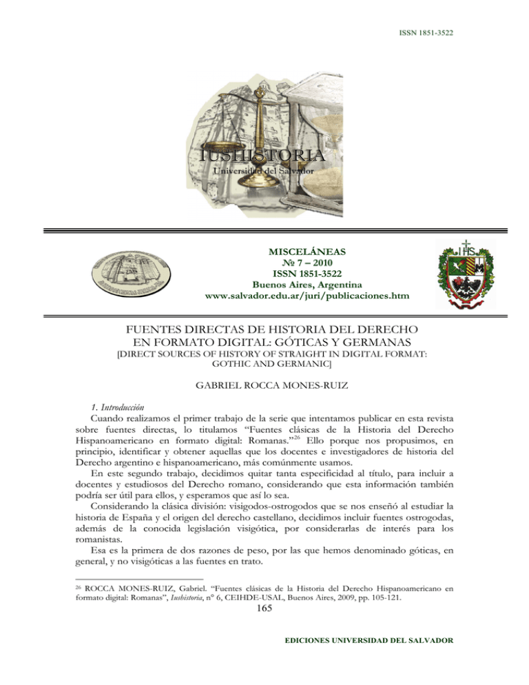 fuentes directas de historia del derecho en formato - P3-USAL
