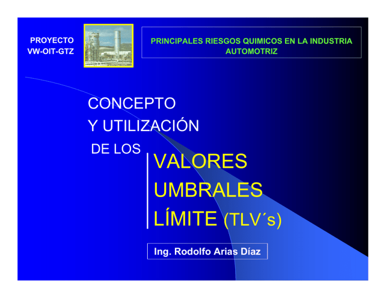 VALORES UMBRALES LÍMITE (TLV´s)