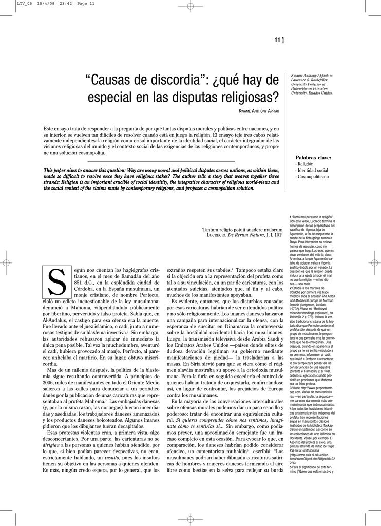 “Causas de discordia”: ¿qué hay de especial en las disputas