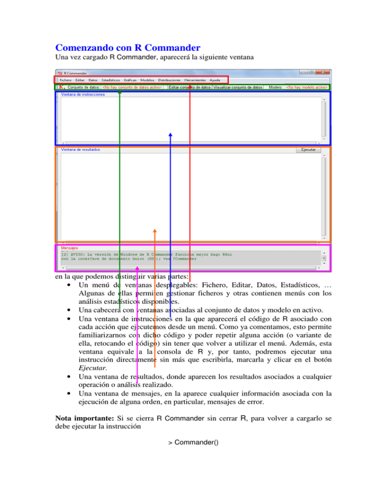 Apuntes de R Commander
