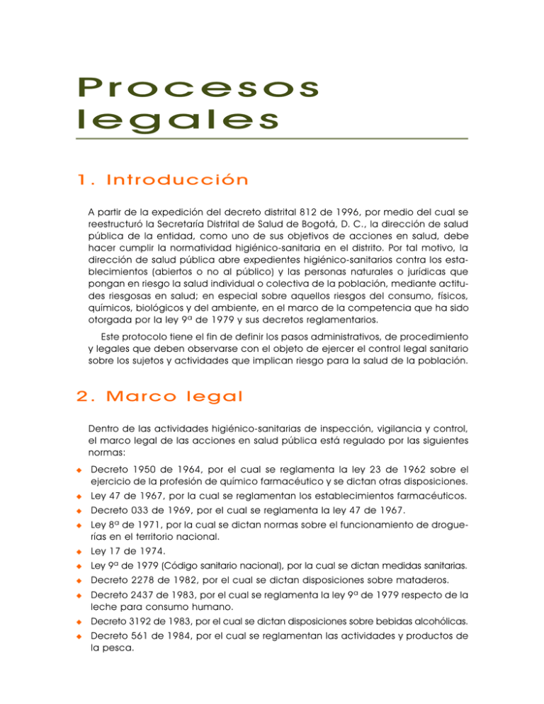 Procesos Legales - Secretaría Distrital de Salud