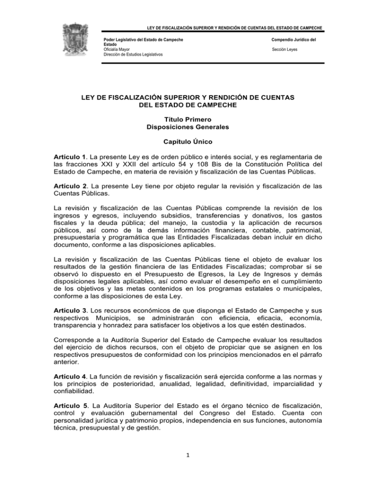 Ley de Fiscalización Superior del Estado