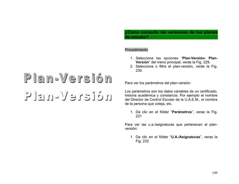 Catálogo de plan - versión