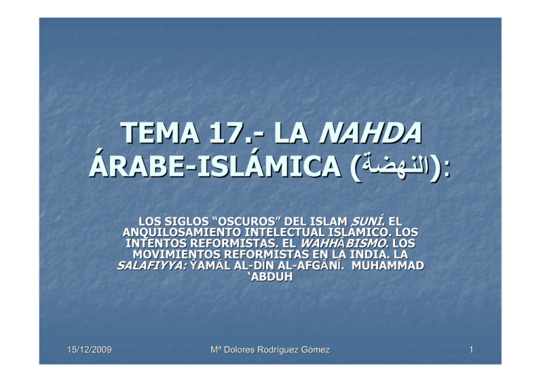 tema 17.- la nahda árabe