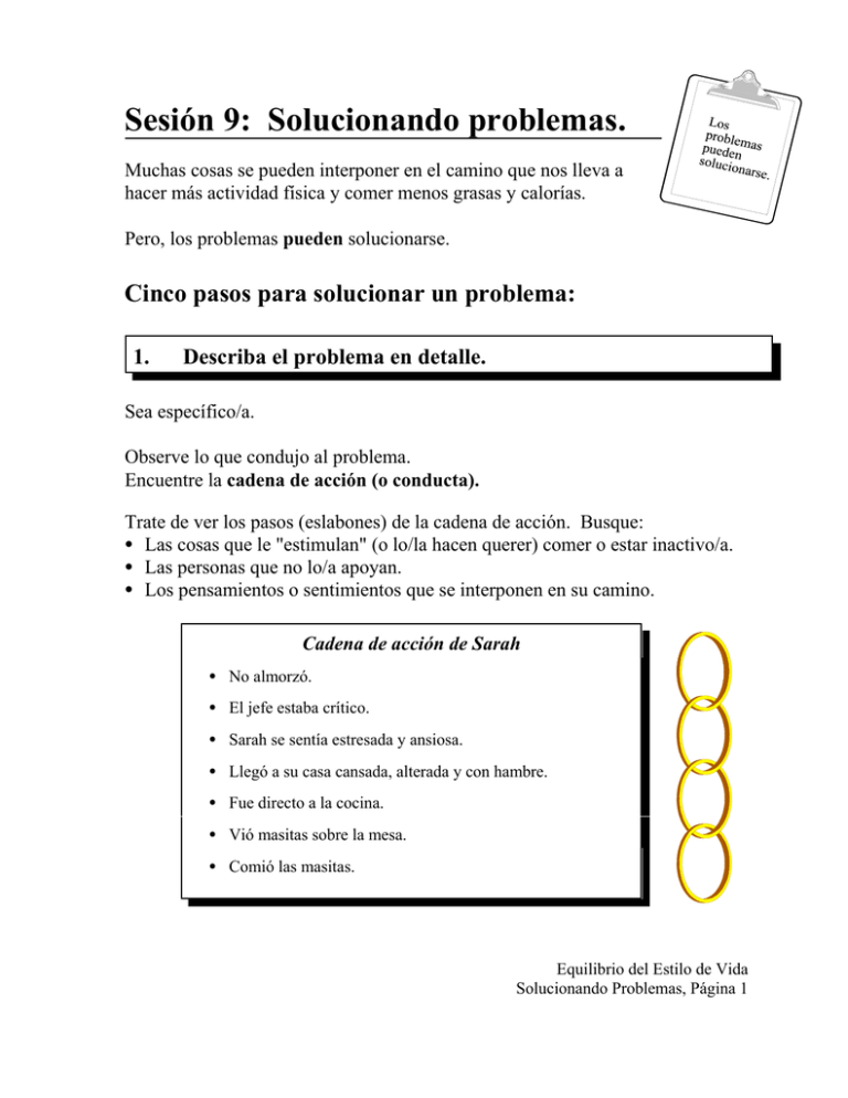 Sesión 9: Solucionando problemas.