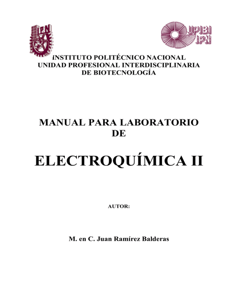 electroquímica ii - Biblioteca UPIBI