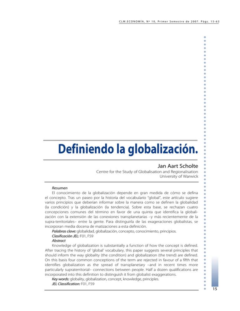 Definiendo la globalización.