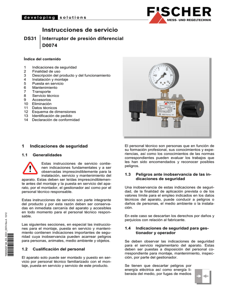 09005450* Instrucciones de servicio