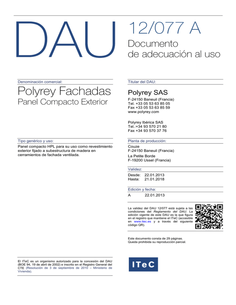 Certificación de Productos - Generalidades del DAU