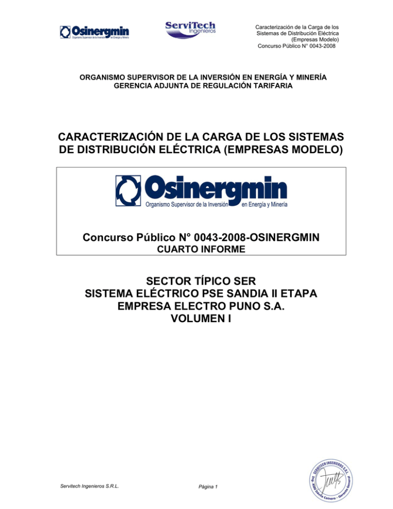 CARACTERIZACIÓN DE LA CARGA DE LOS SISTEMAS DE