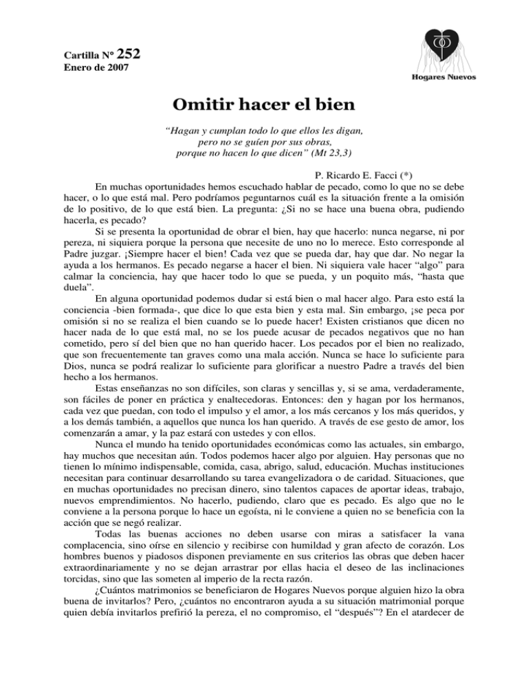 Omitir hacer el bien