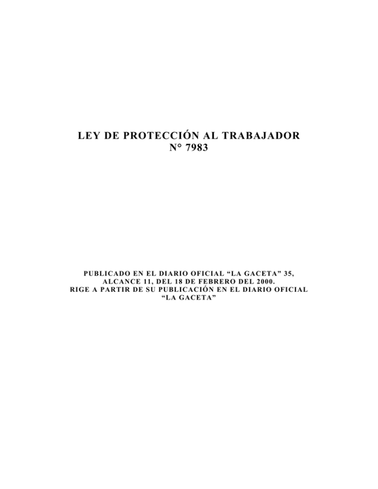 Ley de Protección al Trabajador