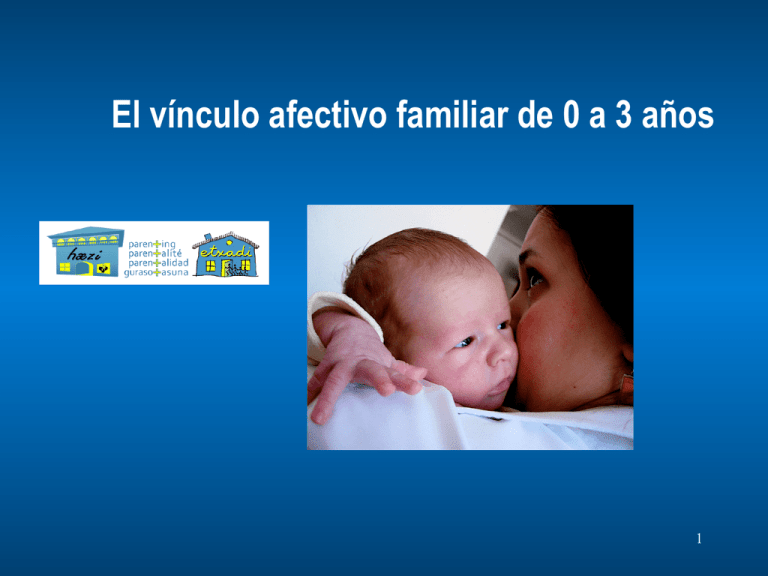 El vínculo afectivo familiar de 0 a 3 años