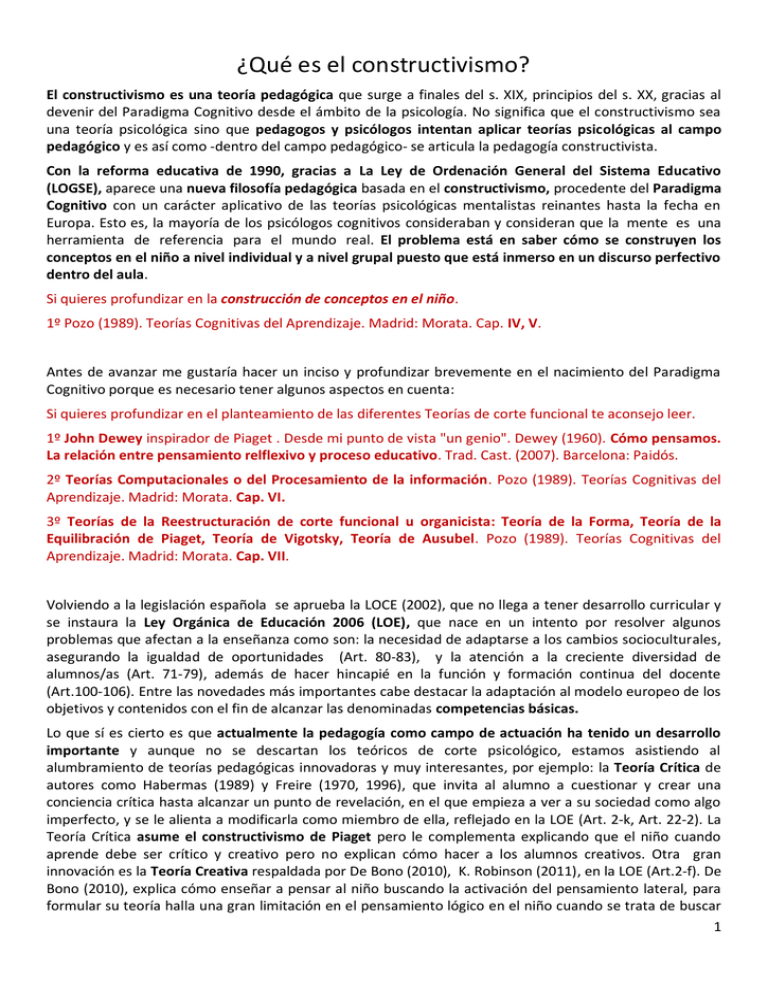 ¿Qué es el constructivismo?