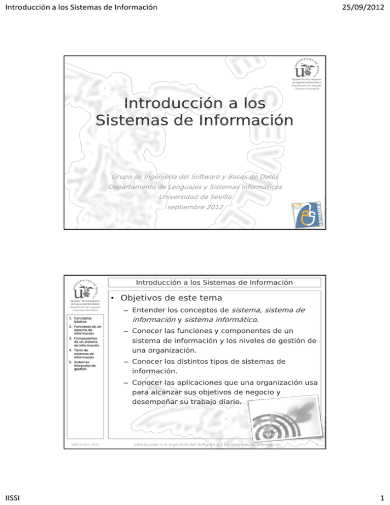 Introducción a los Sistemas de Información