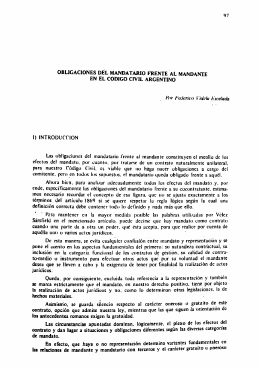 Obligaciones del Mandatario Frente al Mandante en el Código Civil