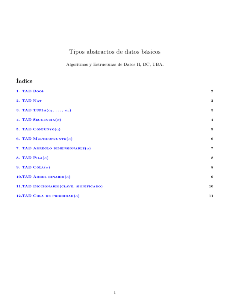 Tipos abstractos de datos básicos