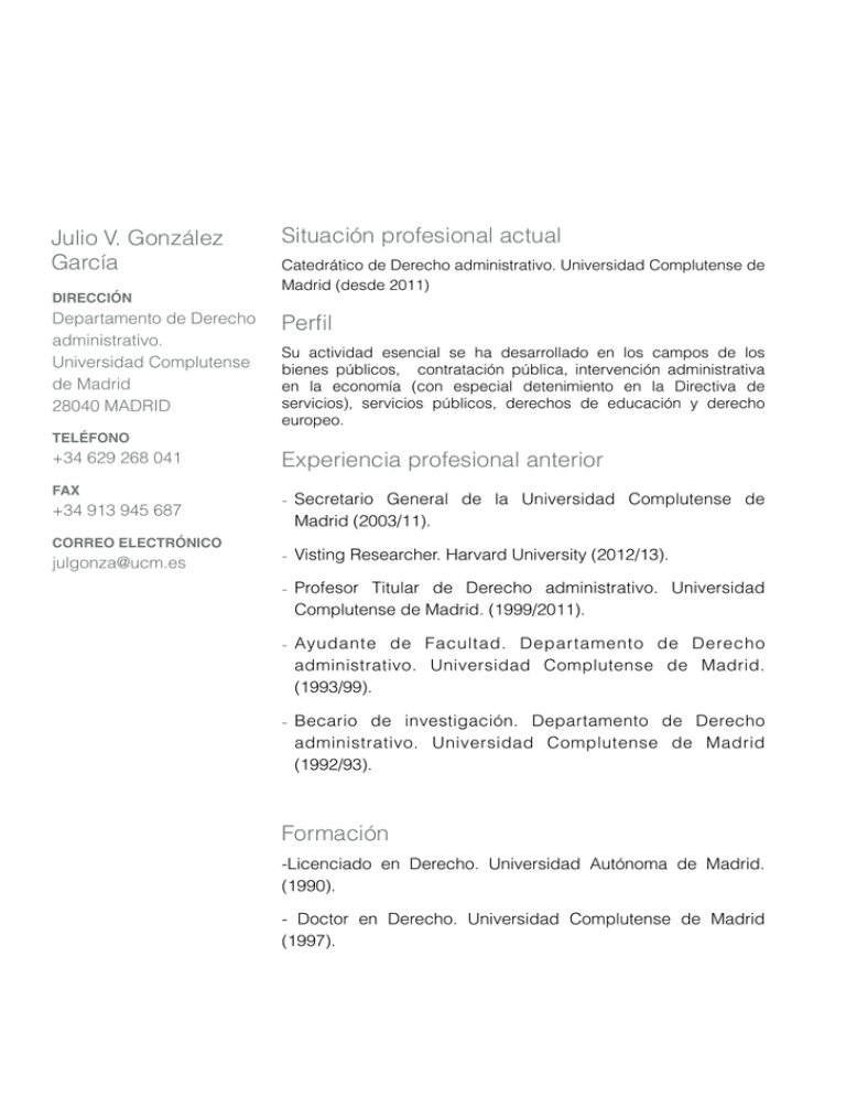CV JULIO GONZALEZ GARCIA