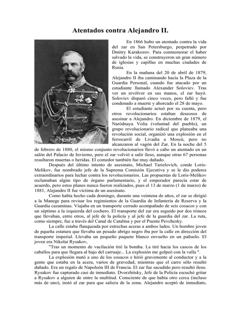 Atentados contra Alejandro II.
