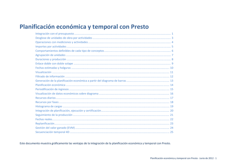 Planificación económica y temporal con Presto
