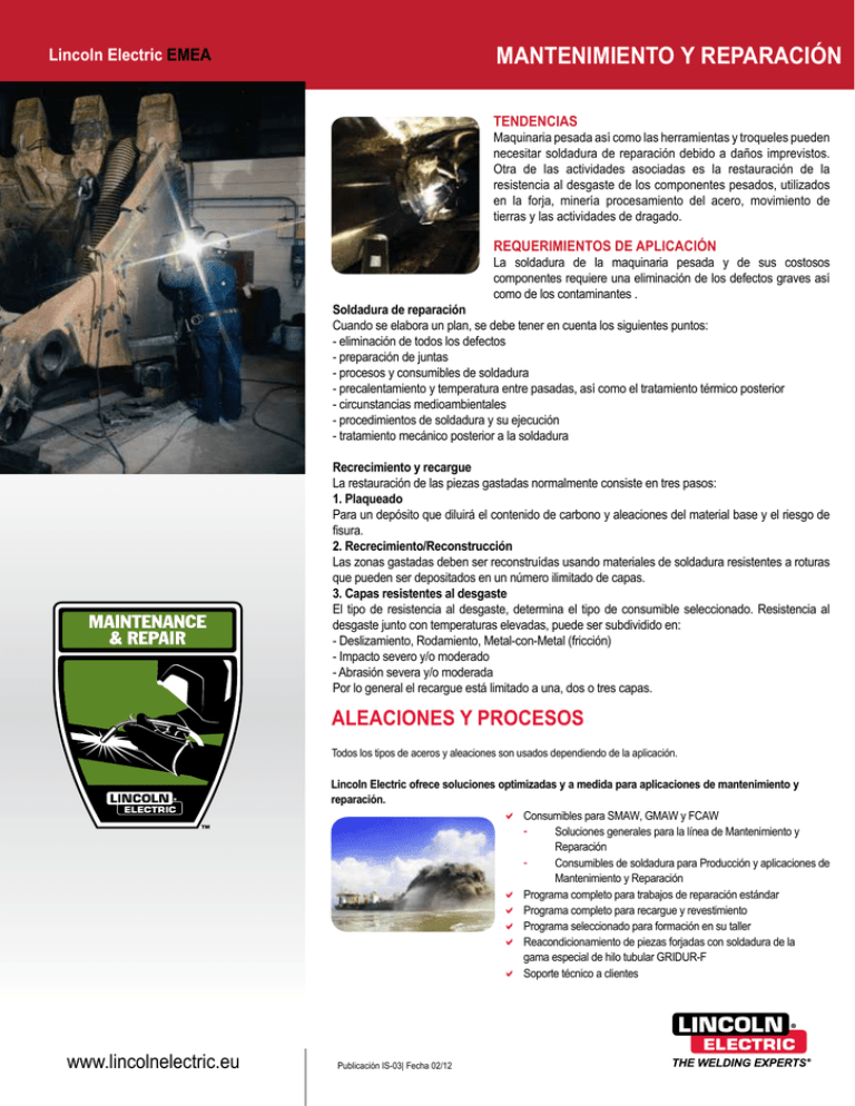 mantenimiento y reparación