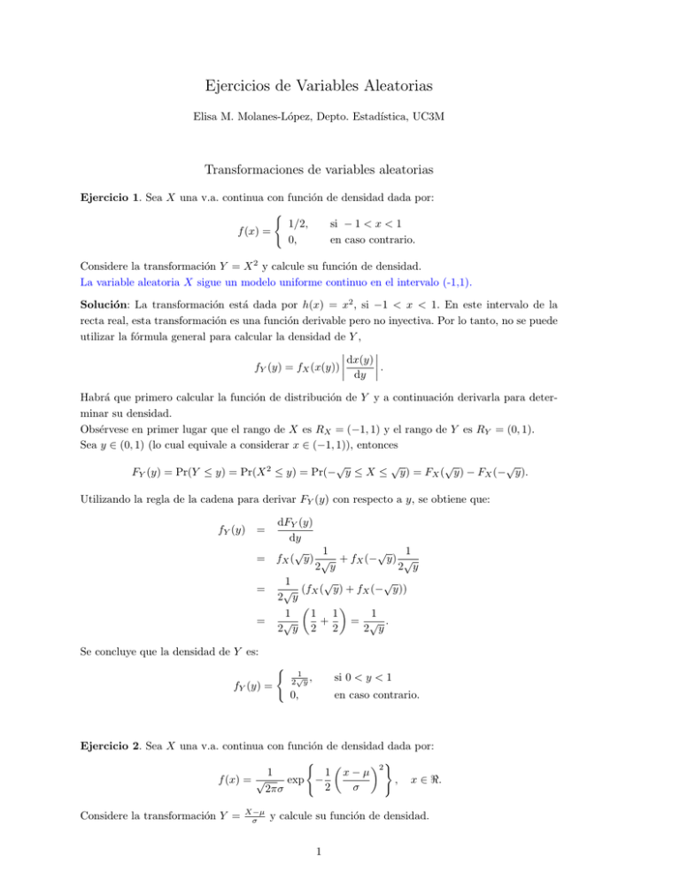 Ejercicios de Variables Aleatorias