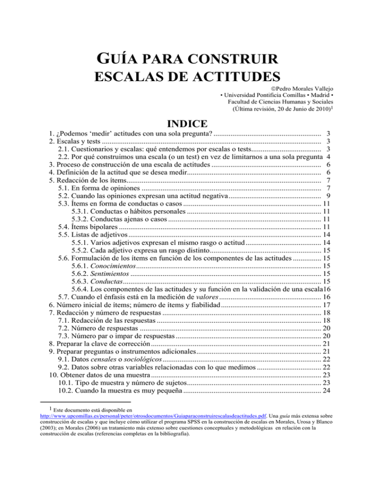 Guía Para Construir Escalas De Actitudes