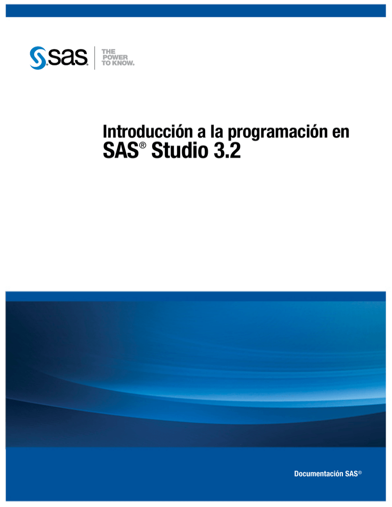 Introducción a la programación en SAS Studio