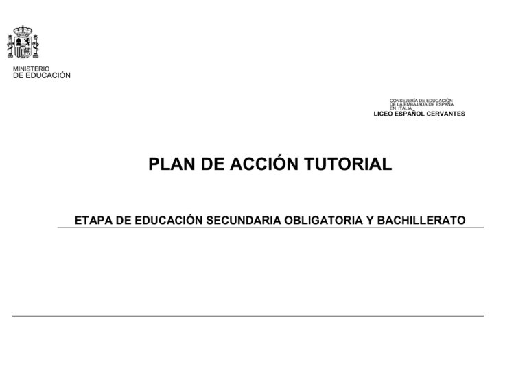 Plan de Acción Tutorial de Secundaria