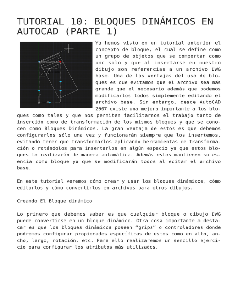 Tutorial 10: Bloques dinámicos en AutoCAD (parte 1)
