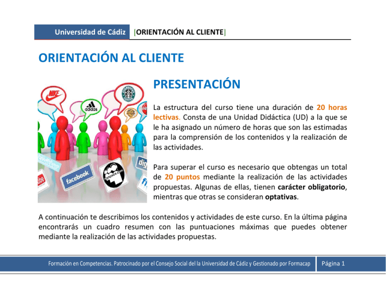 ORIENTACIÓN AL CLIENTE PRESENTACIÓN