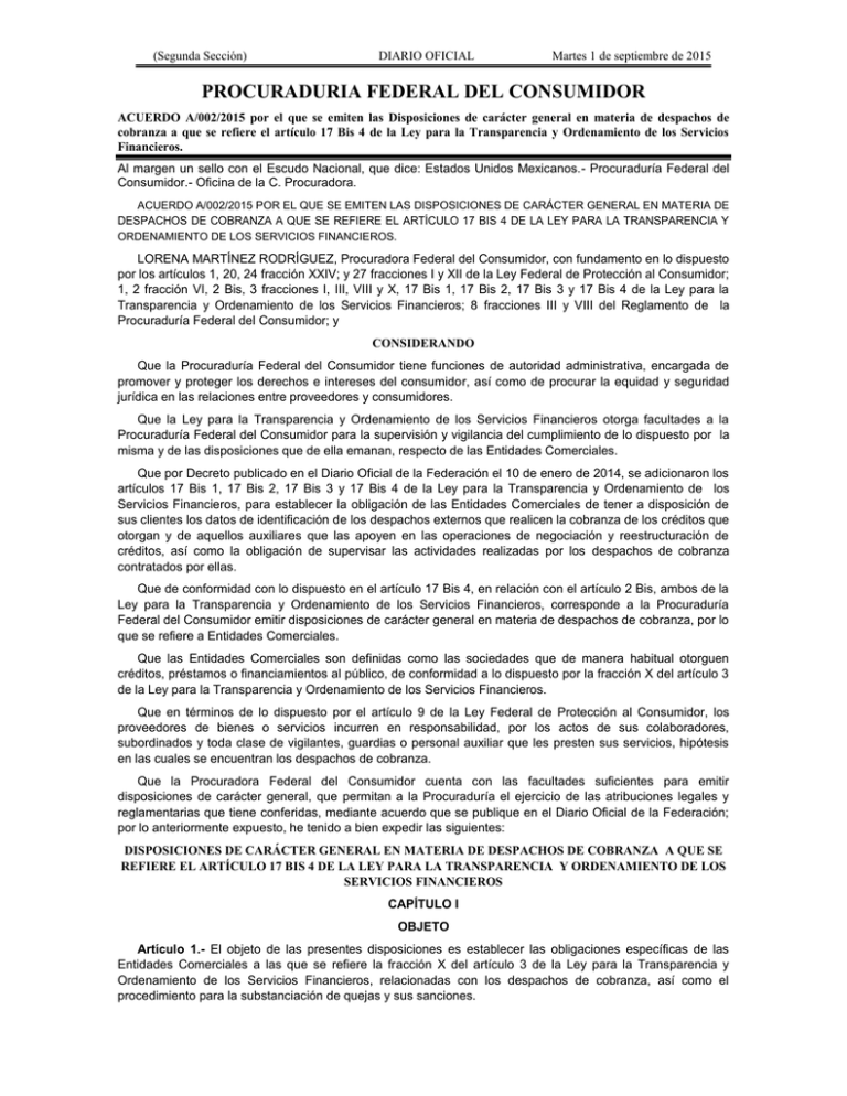 PROCURADURIA FEDERAL DEL CONSUMIDOR