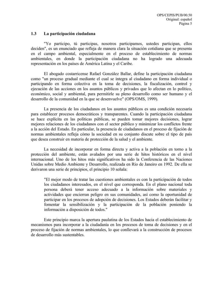 La participación ciudadana