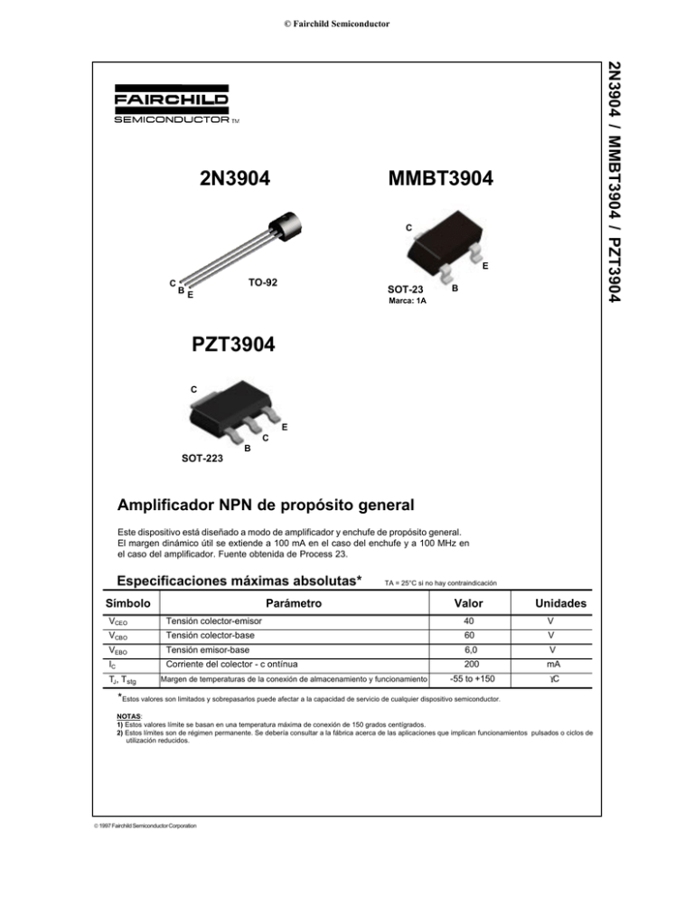 2N3904 MMBT3904 PZT3904