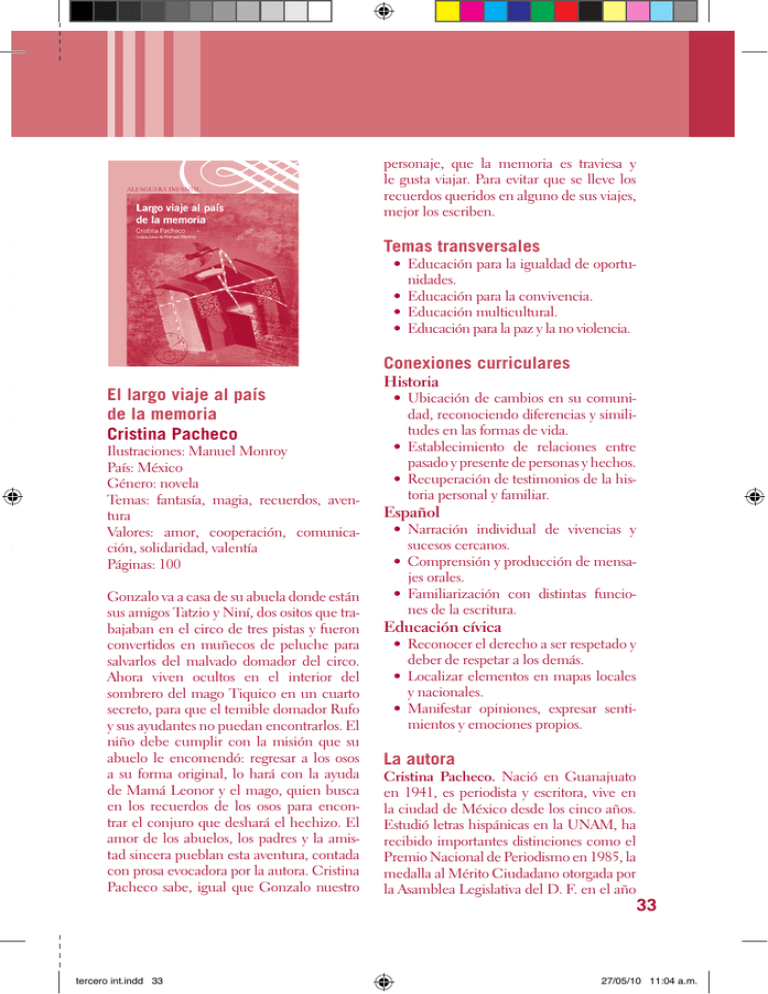 33 El largo viaje al país de la memoria Cristina