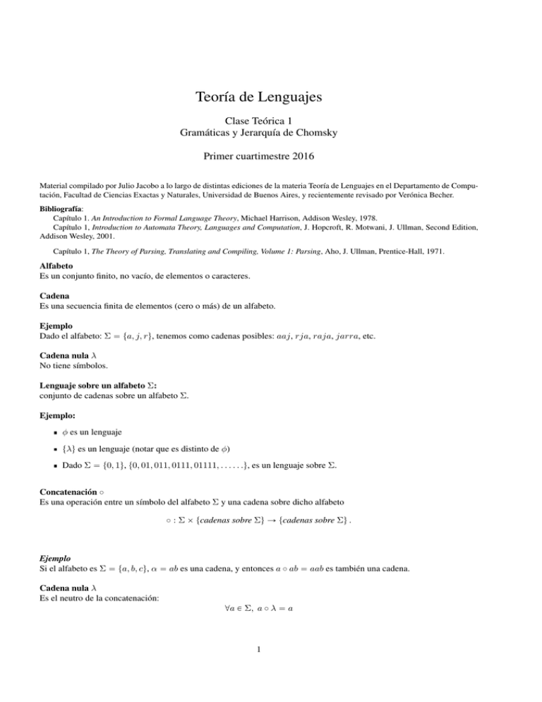 Teoría de Lenguajes - Universidad de Buenos Aires