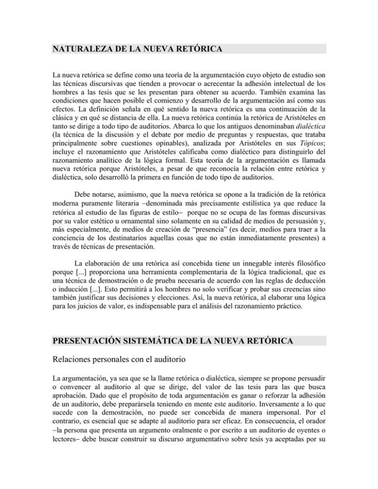 La nueva retórica - Taller de expresión 1 – Cátedra Reale