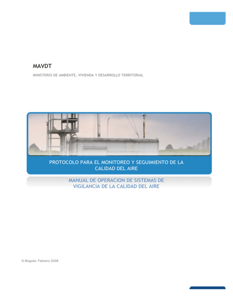 Protocolo para el monitoreo y seguimiento de la calidad del