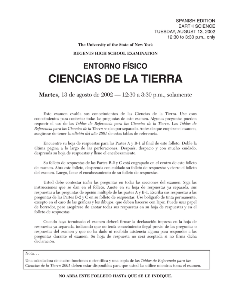 CIENCIAS DE LA TIERRA