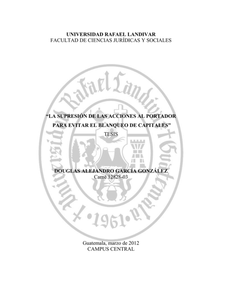 universidad rafael landivar facultad de ciencias jurídicas y sociales